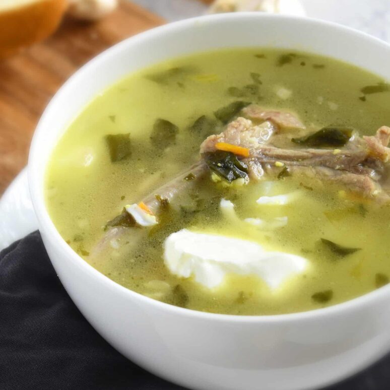 Shchavel Borscht (Sorrel Soup) - Olga in the Kitchen