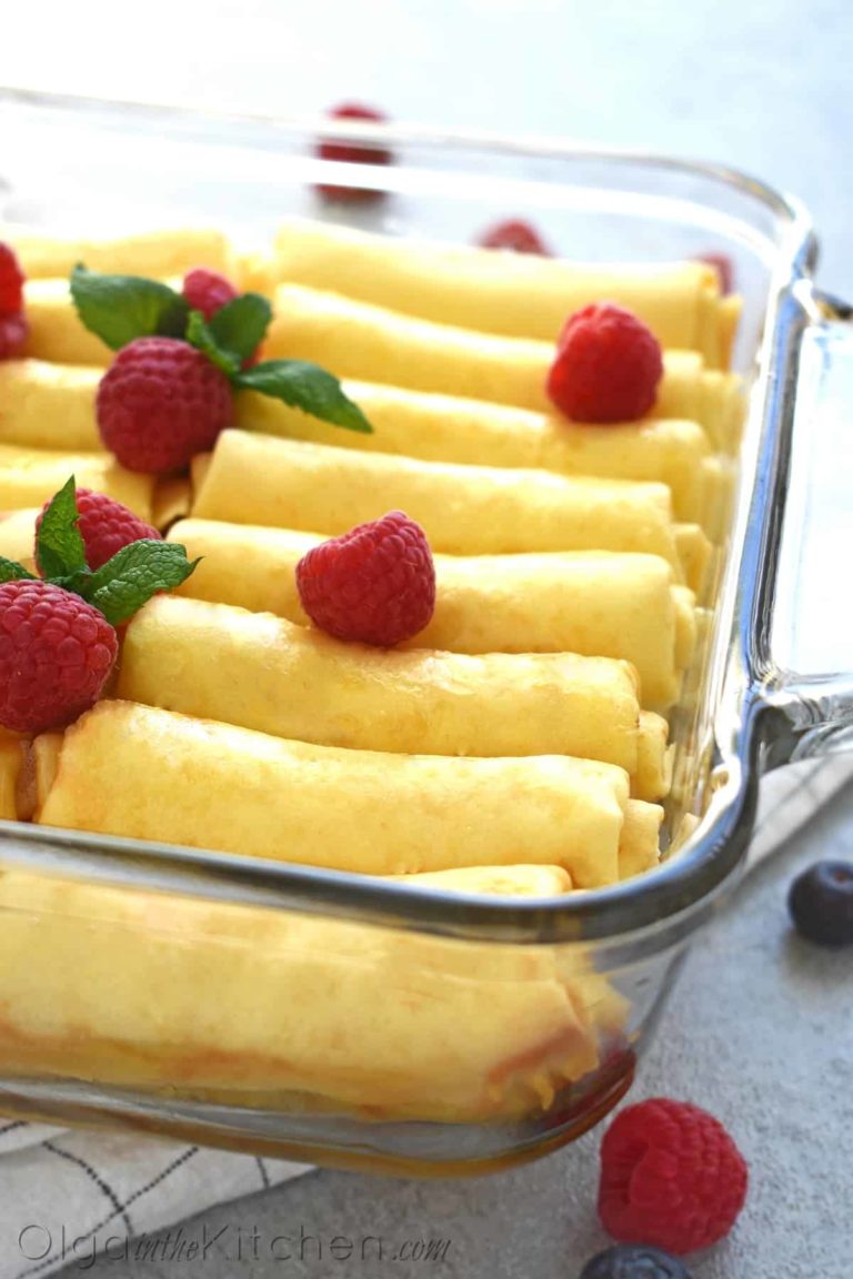Crepes With Cheese (nalisniki) - Olga in the Kitchen