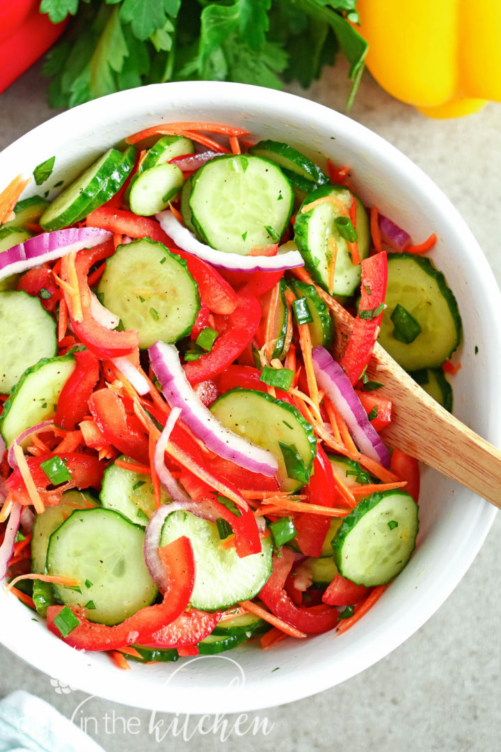 Crisp Cucumber Salad - Olga in the Kitchen