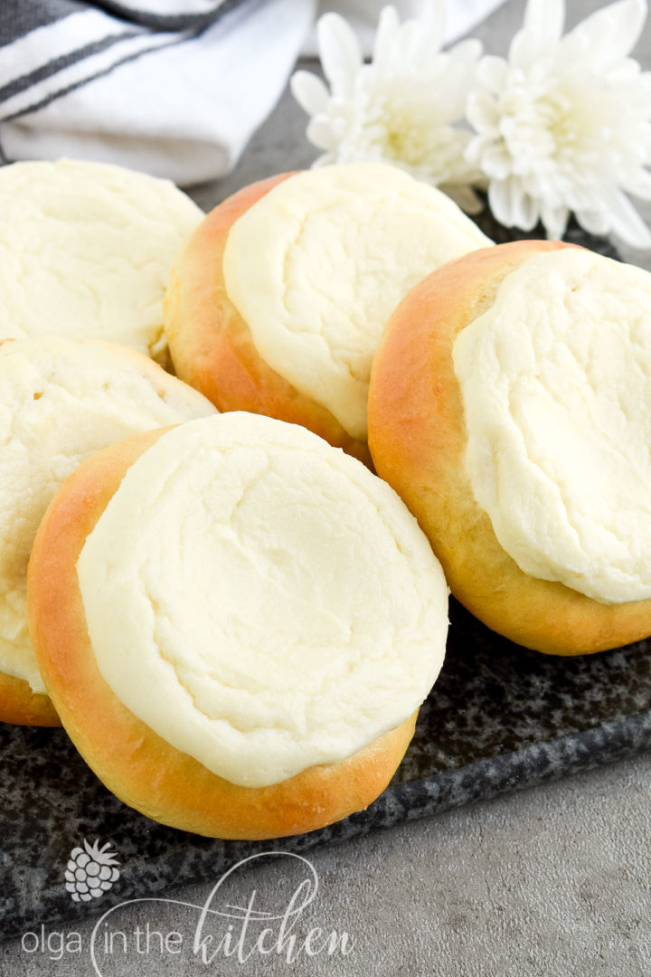 Sweet Cheese Filled Buns (Vatrushka) - Olga in the Kitchen